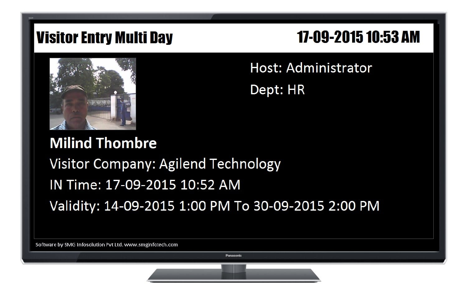 Visitor information display system software